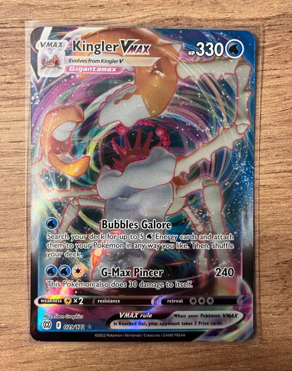 Kingler VMAX 29/172 Pokemon Brilliant Stars (Neu (gemäss Beschreibung ...