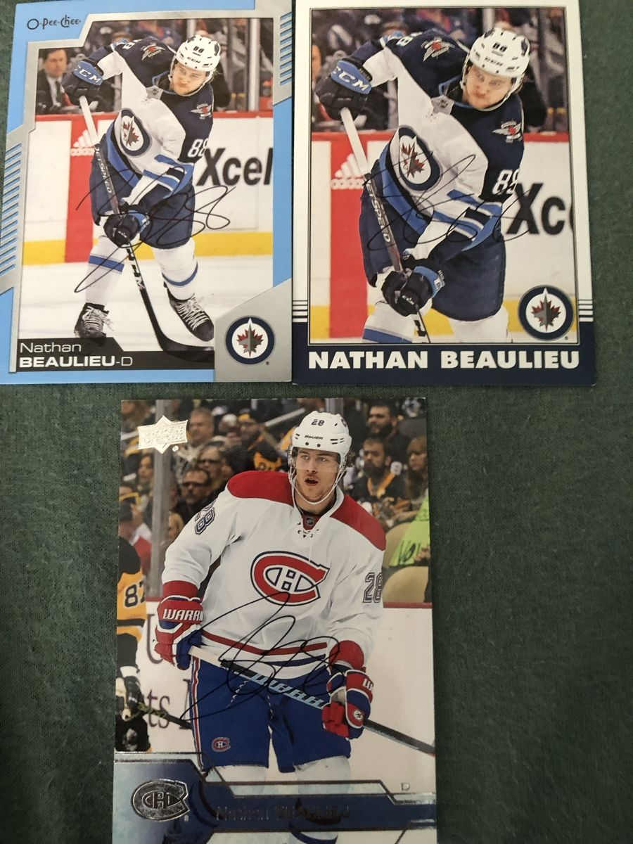 Nathan Beaulieu Kloten Flyers NHL Hockey Card signiert (Gebraucht) in ...