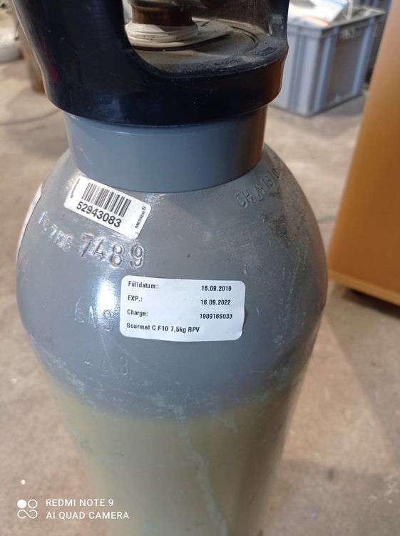 Gastro CO2 7Kg Gasflasche Kohlendioxid für Bierzapfanlage (Gebraucht) in Felben Wellhausen für ...