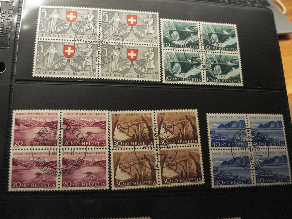 Pro Patria Satz 4erblock 1953 Mit ET-Stempel (Gebraucht) in Niederwil AG für CHF 10.1 – mit ...