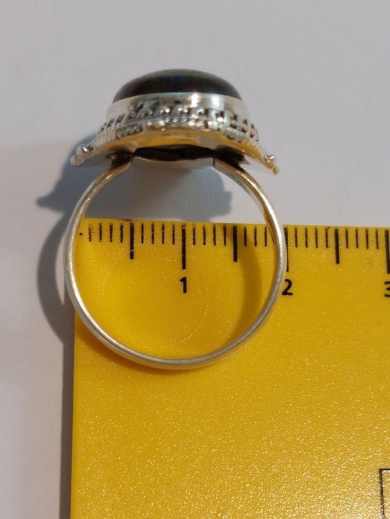 Ring Gr. 56 mit echten Labradorit handgemachtes Schmuck (Gebraucht) in ...