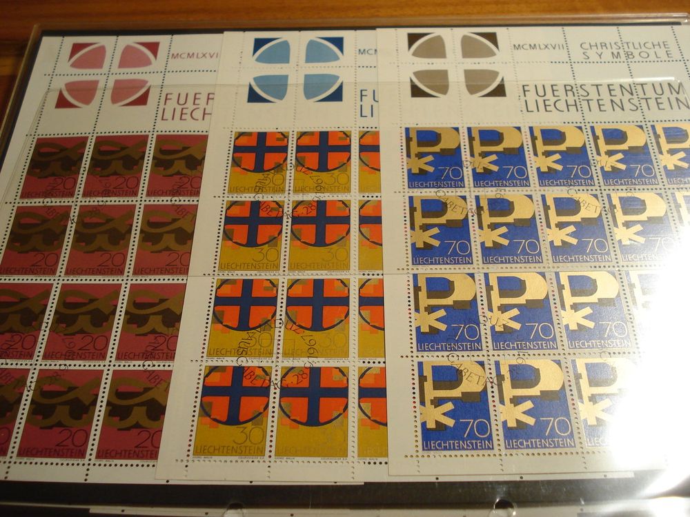 Bogensatz Liechtenstein, 1967, Christliche Symbole, ET-o (Gebraucht) in Niederwil AG für CHF 1 ...