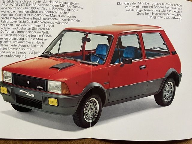 INNOCENTI MINI DE TOMASO Prospekt 1978 Brochure BL Leyland (Gebraucht ...