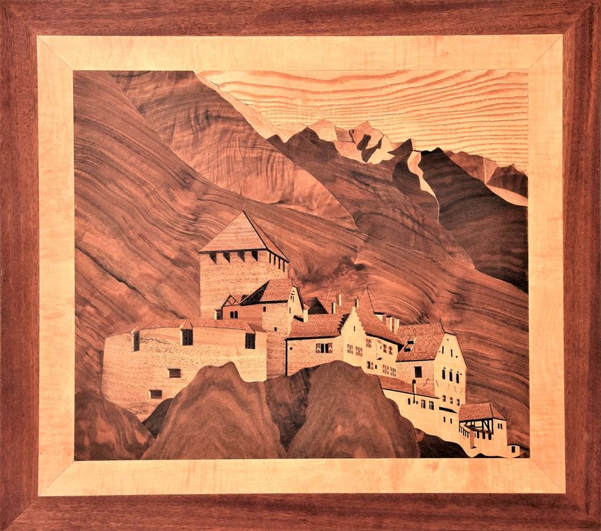 Intarsienbild / Holzbild Schloss Vaduz FL (Gebraucht) in Wittenbach für CHF 40 – mit Lieferung ...