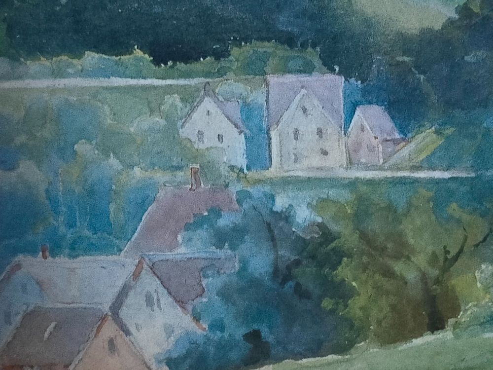 Aquarell A. Junghans Wildbad Schwarzwald | Kaufen auf Ricardo