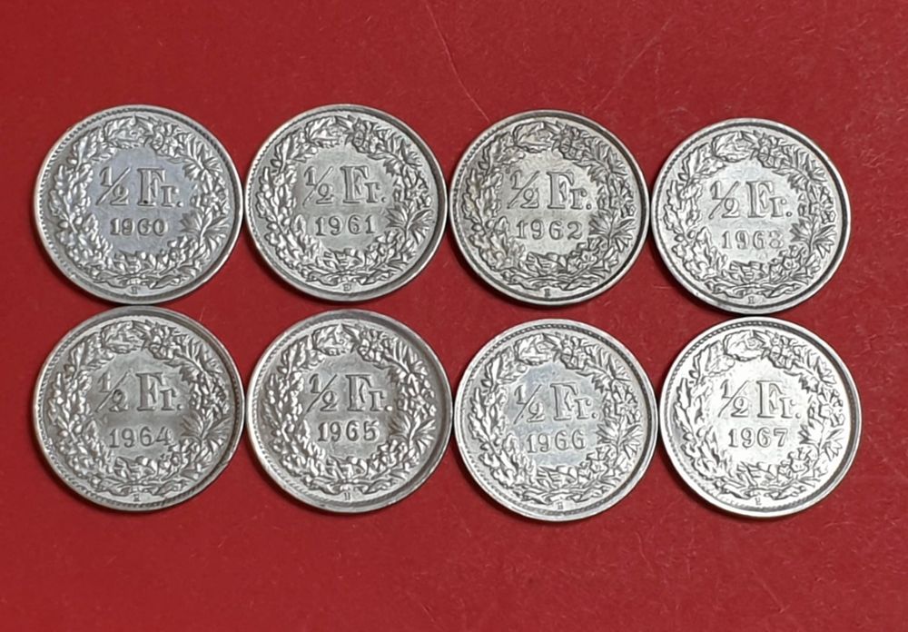 50 Rappen 1960,1961,1962,1963,1964,1965,1966,1967 „Silber“ | Kaufen auf Ricardo