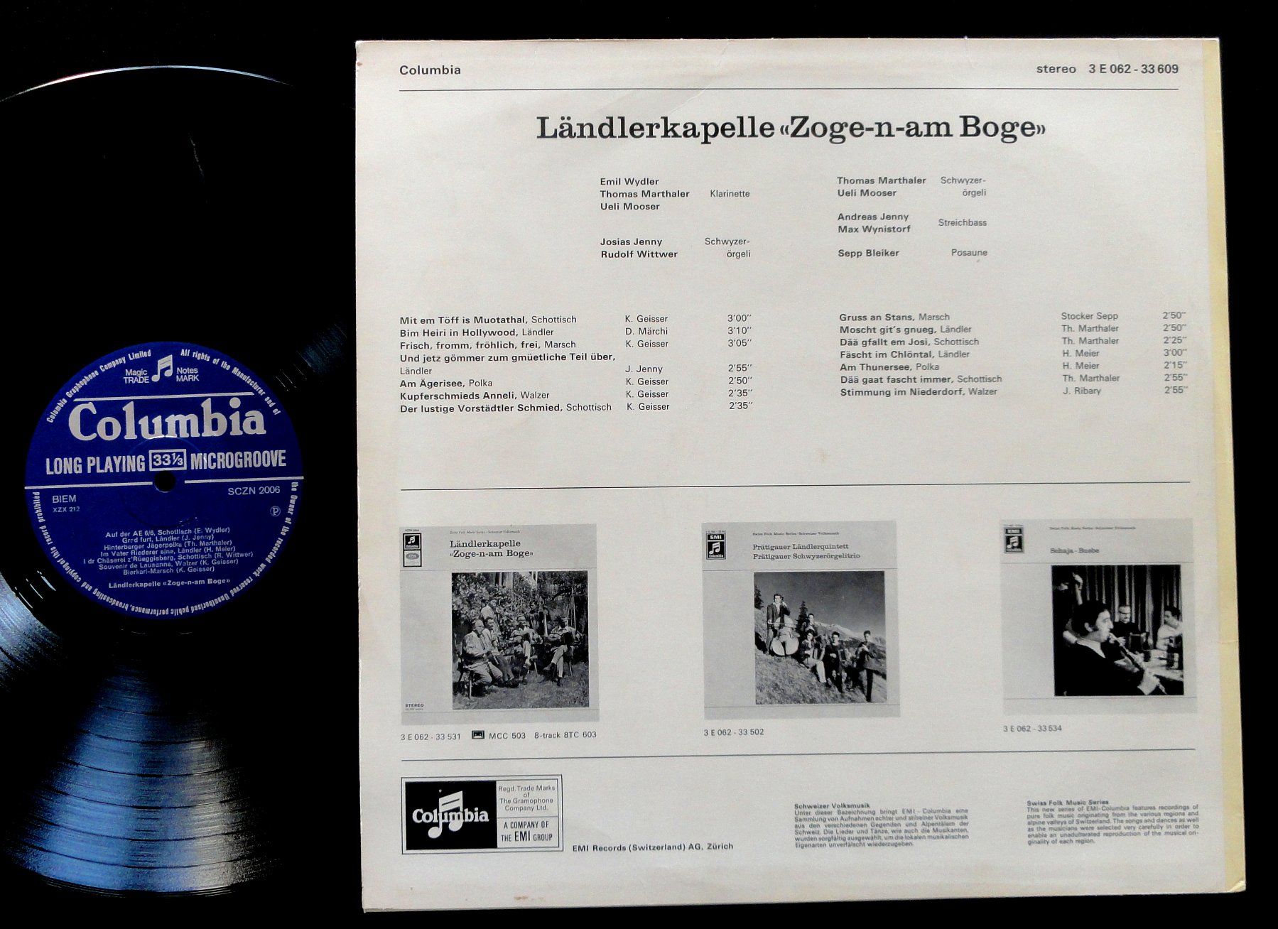 LP LÄNDLERKAPELLE ZOGE-N-AM-BOGE 1969 SWISS FOLKLORE (Gebraucht) in ...