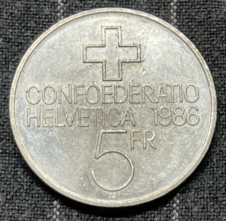 5FR CONFOEDERATIO HELVETICA 1986 (Gebraucht) in Langenthal für CHF 5 – mit Lieferung auf Ricardo ...