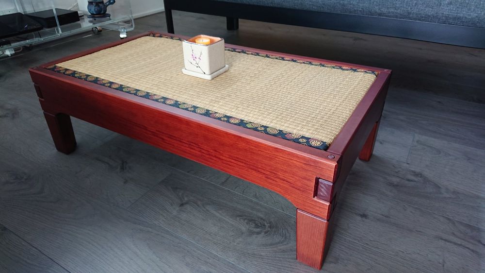 Table basse originale de type japonais avec tatami | Kaufen auf Ricardo