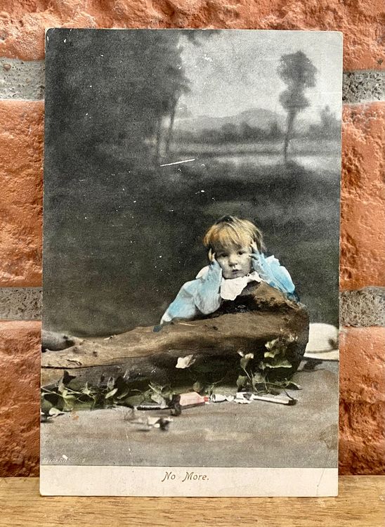 Antike Foto AK Kind - Mädchen - „No More“ aus England (Gebraucht) in Root für CHF 1 – mit ...