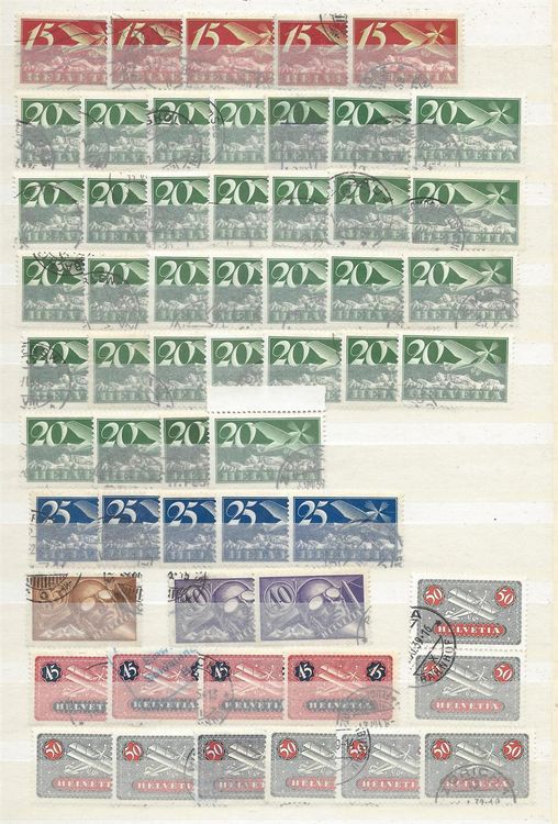 Posten mit xxx CH Flugpost Marken (Gebraucht) in Gümligen für CHF 75 – mit Lieferung auf Ricardo ...