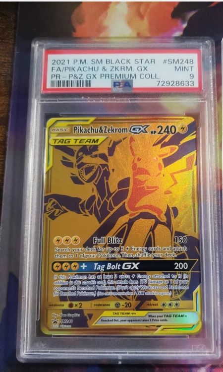 Pikachu & Zekrom GX Gold, Black Star Promo (2021), PSA 9 | Kaufen auf Ricardo