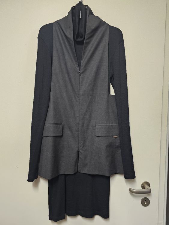 Robe/Tunique Neuve Cop.Copine/Grise et Noire/Élégante/T:38 (Neu (gemäss ...