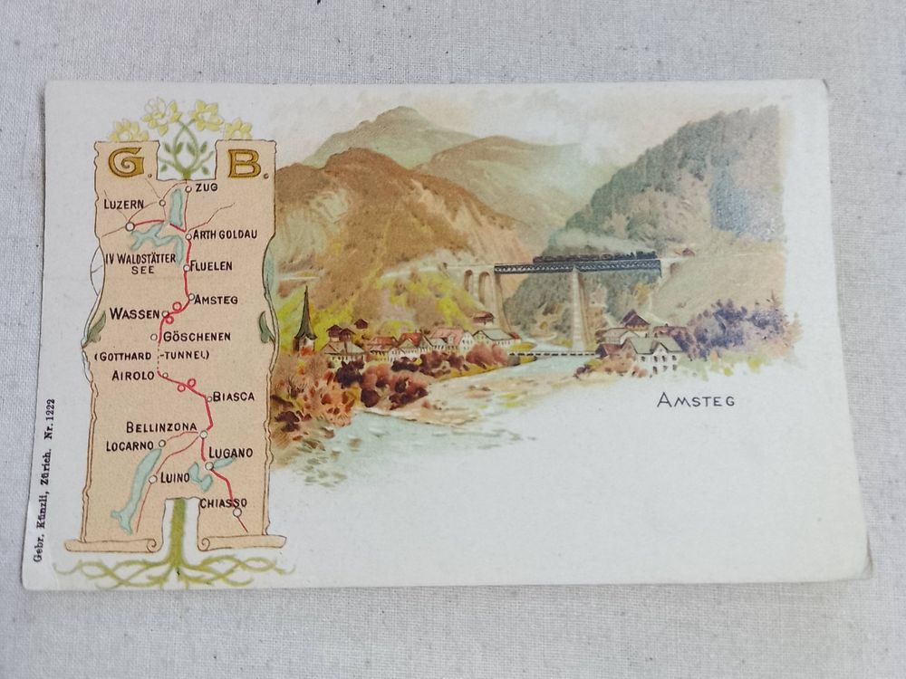 Gotthard - Bahn - "Amsteg" - Litho (Gebraucht) in Sorengo für CHF 10 ...