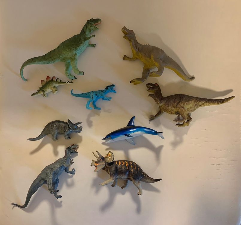 Set 9 Dinosaurier Figuren Allosaurus T Rex Stego Triceratops | Kaufen ...