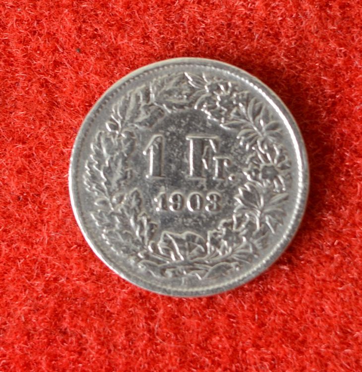 Schweiz 1 Franken 1903 Stehende Helvetia Silber (Gebraucht) in Riehen für CHF 2.5 – mit ...
