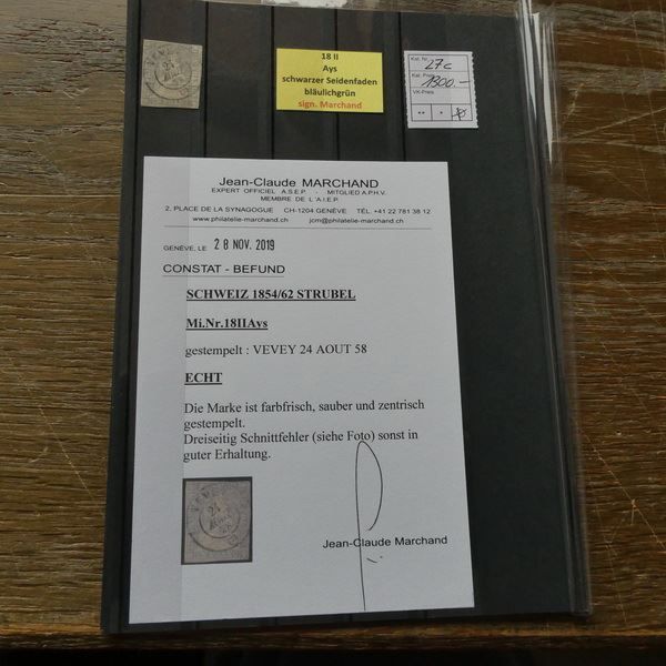 STRUBEL° 27 c mit BEFUND Kat. 1300.- (Antik) in Egliswil für CHF 301 – mit Lieferung auf Ricardo ...