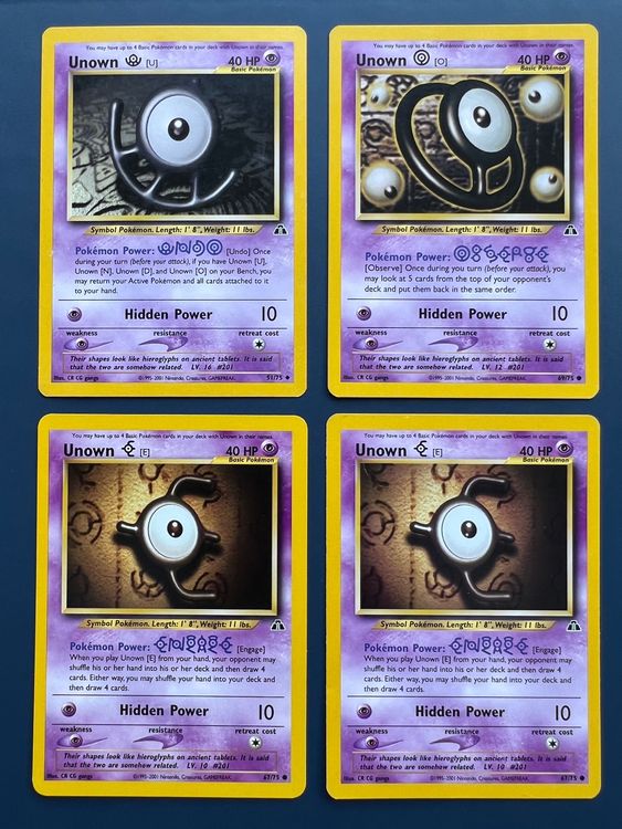 Unown lot neo discovery set | Kaufen auf Ricardo