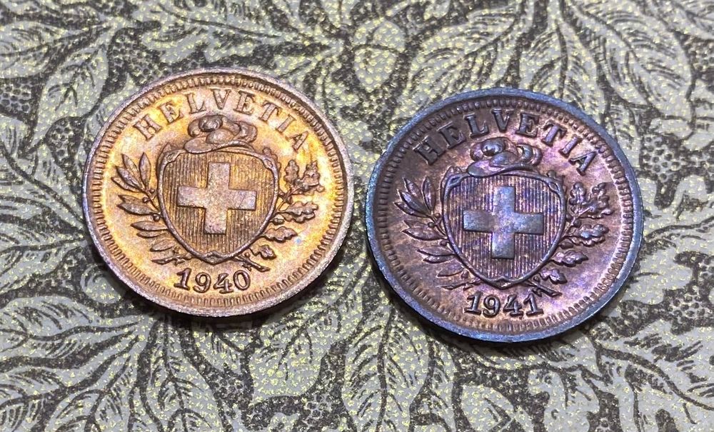 Schweiz Set Lot 1 Rappen 1940 1941 unz schöne Patina | Kaufen auf Ricardo