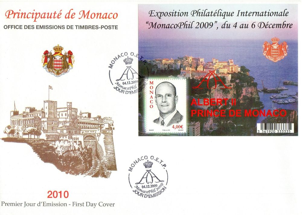 EXPOSITION PHILATÉLIQUE INT. MONACOPHIL 2009 AUSGABETAG-1A29 (Gebraucht) in Losone für CHF 1 ...