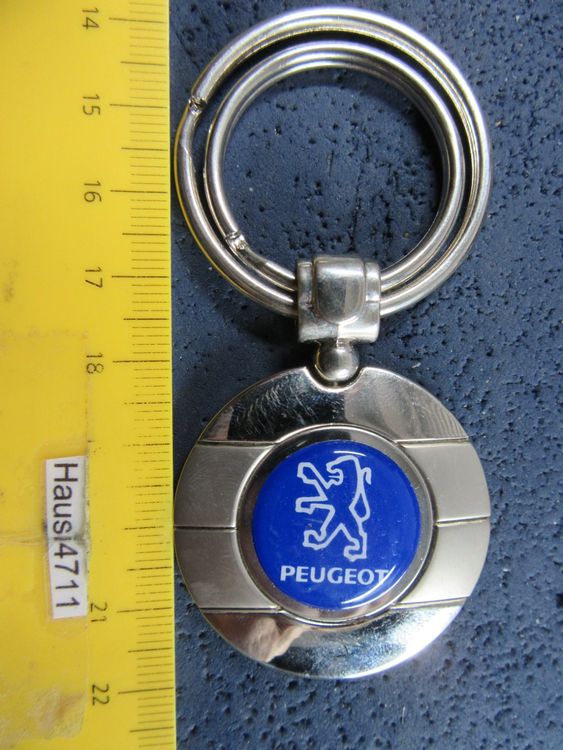 PEUGEOT AUTO LOGO SCHLÜSSELANHÄNGER METALIC 50gr 80mm (Gebraucht) in ...