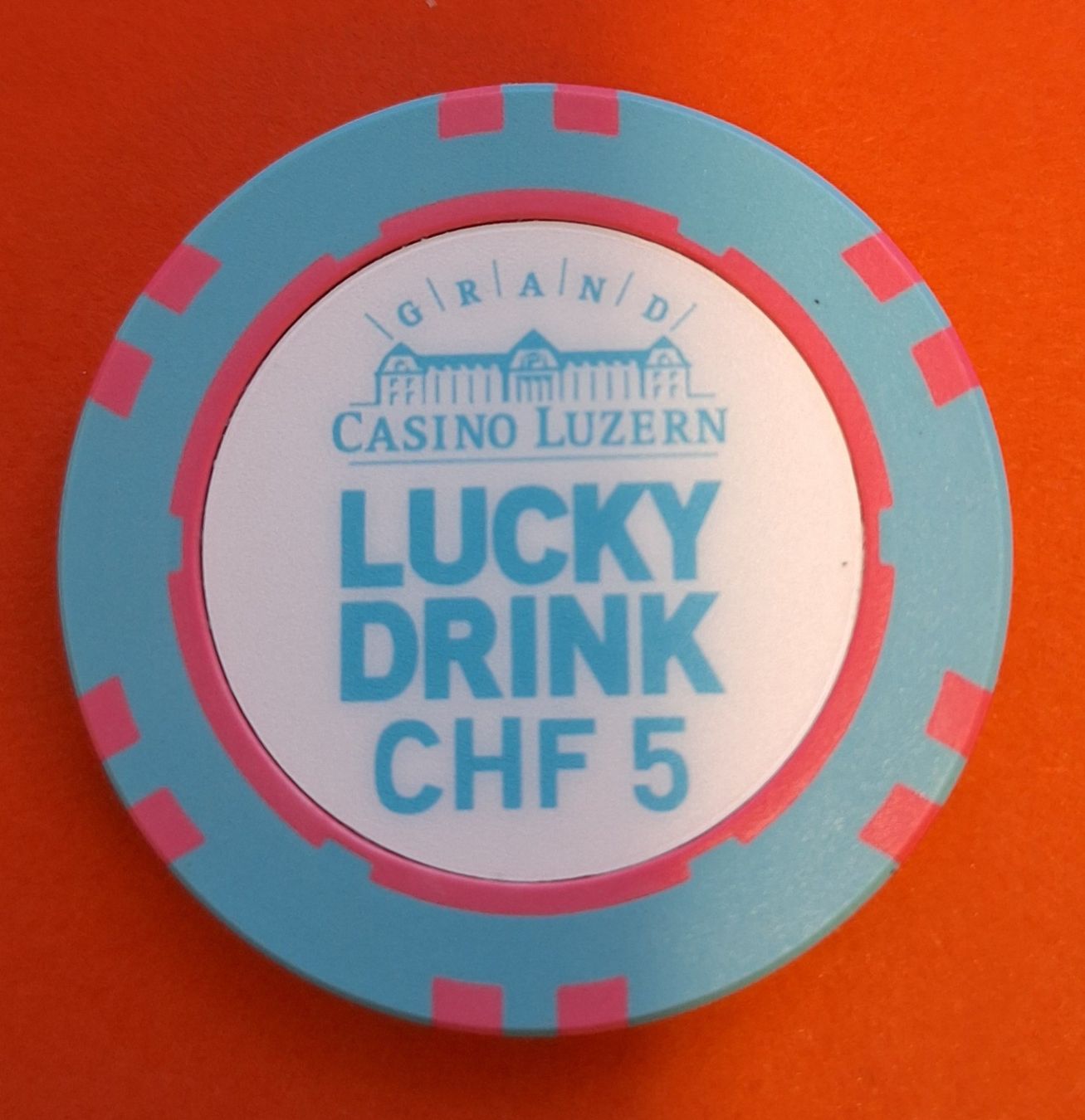 Chip Chips Lucky Drink Grand Casino Luzern 5 Franken Getränk (Gebraucht ...