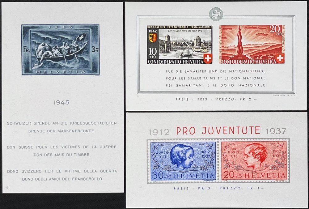 Schweizer Spende Block 21 - Pro Patria Block 19 - PJ 831+841 (Neu (gemäss Beschreibung)) in Bern ...