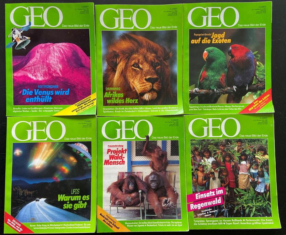 Kompletter Jahrgang Zeitschrift GEO 1992 Heft 1 - 12 (Gebraucht) in ...