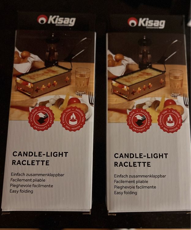 Zwei Kisag Candle light Raclette to go (Neu und originalverpackt) in Dürnten für CHF 10 – mit ...
