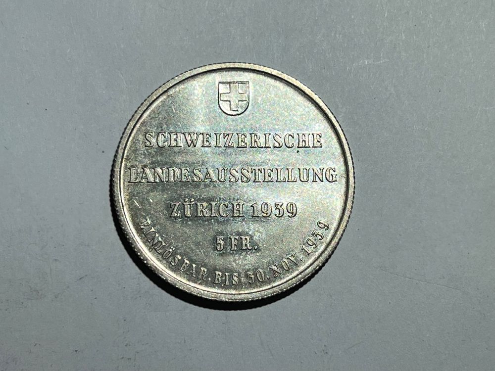Schweiz 5 Franken 1939 (Neu (gemäss Beschreibung)) in Zürich für CHF 28 – mit Lieferung auf ...