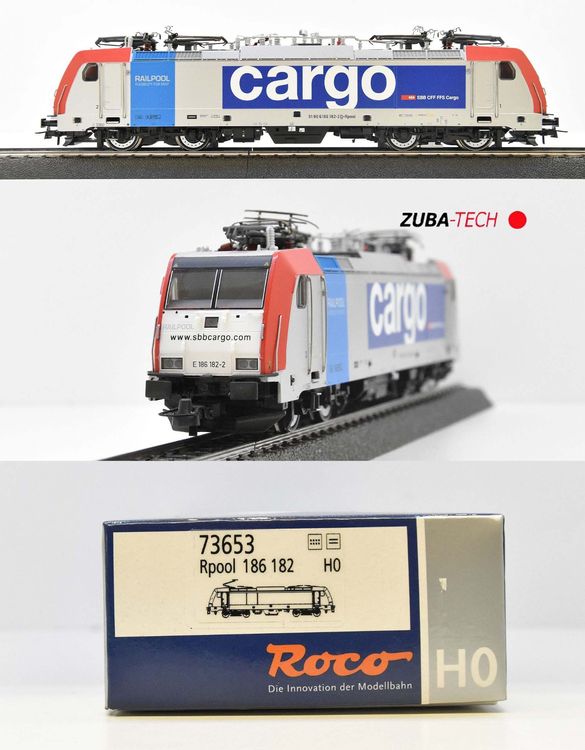 Roco 73653 E-Lok Re 186 Rpool Cargo Digital mit OVP (Gebraucht) in St ...