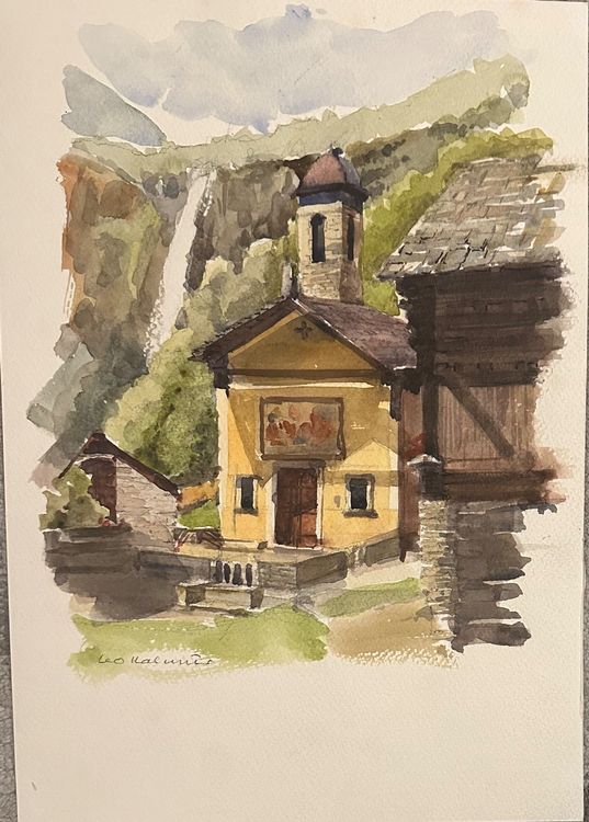 Leo Kalmus (1904-1986) Kirsche Ansicht Aquarell (Gebraucht) in Root für ...