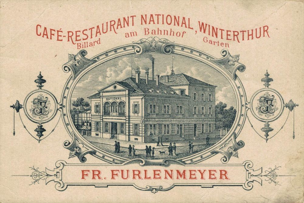 Winterthur, Café-Restaurant National, Fr. Furlenmeyer (Gebraucht) in ...