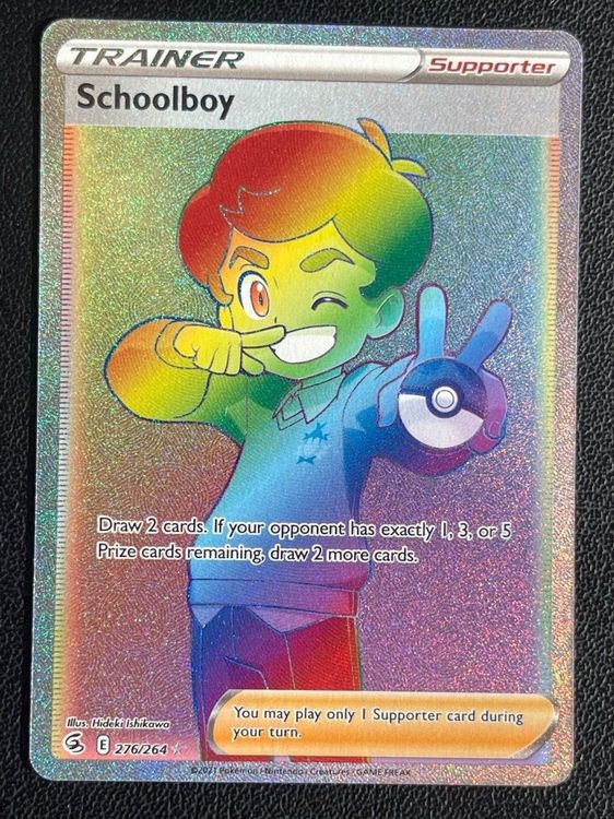 Schoolboy 276/264 Full Art Rainbow Pokémon Fusion Strike (Neu (gemäss ...