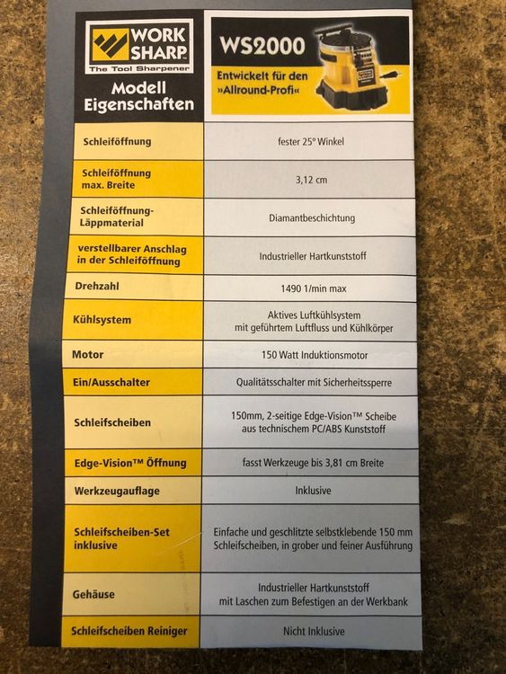 Schleifgerät WORK SHARP WS2000 (Gebraucht) in Wagen für CHF 199 – mit ...