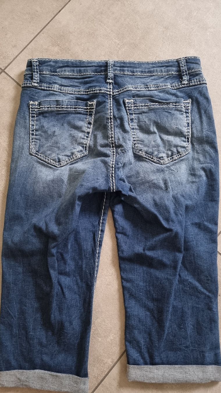 Sommer Capri Jeans Gr. 38 blau Damenhose Soccs 🌼 (Neuf (Voir ...