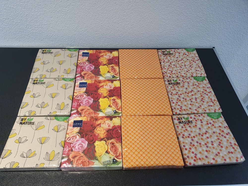 Neu - Servietten - 12 Packungen - 33cm x 33cm (Neu und originalverpackt ...