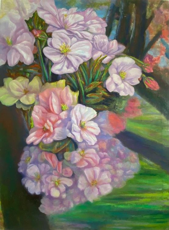 Kirschblüte, Öl auf Leinwand, 60x80cm (Neu (gemäss Beschreibung)) in Belp für CHF 590 – mit ...