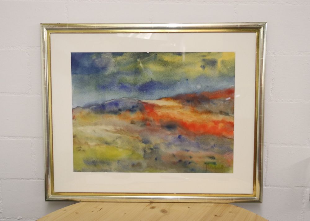 Karl Weber 1899-1978, grosses Landschafts-Aquarell, signiert | Kaufen auf Ricardo