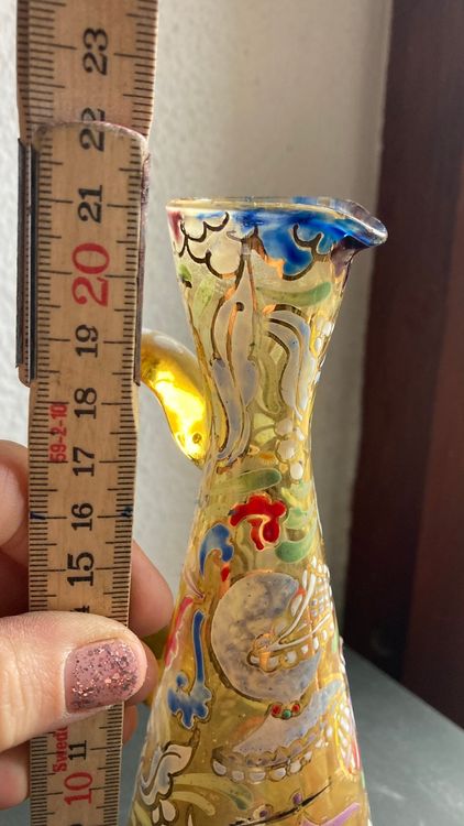 Carafe ancienne émaillée à la main alte Karaffe handgemalt (Gebraucht ...