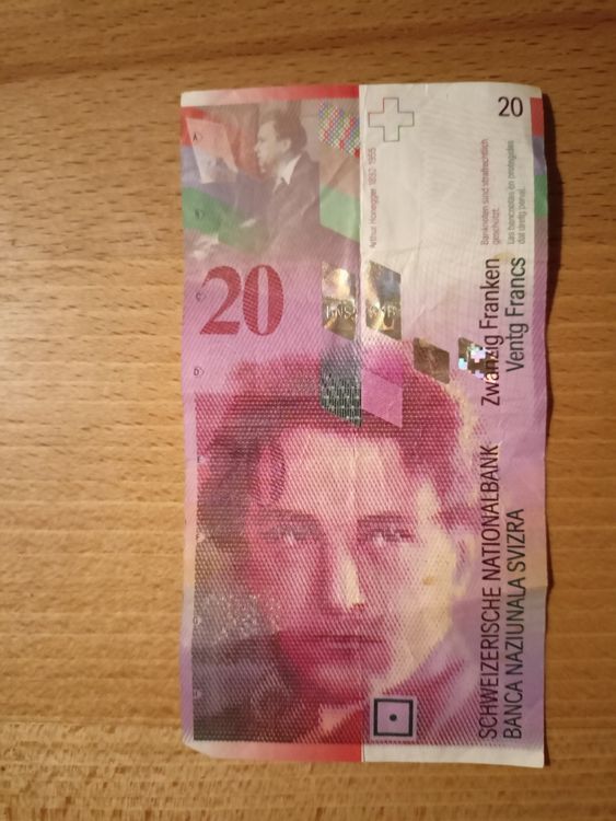 Bank Note 20 Fr. (Gebraucht) in Zürich für CHF 17 – mit Lieferung auf Ricardo kaufen