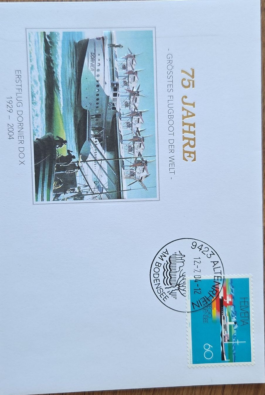 Dornier Do X - Brief mit Sonderstempel 75 Jahre 1929-2004 (Neu (gemäss ...