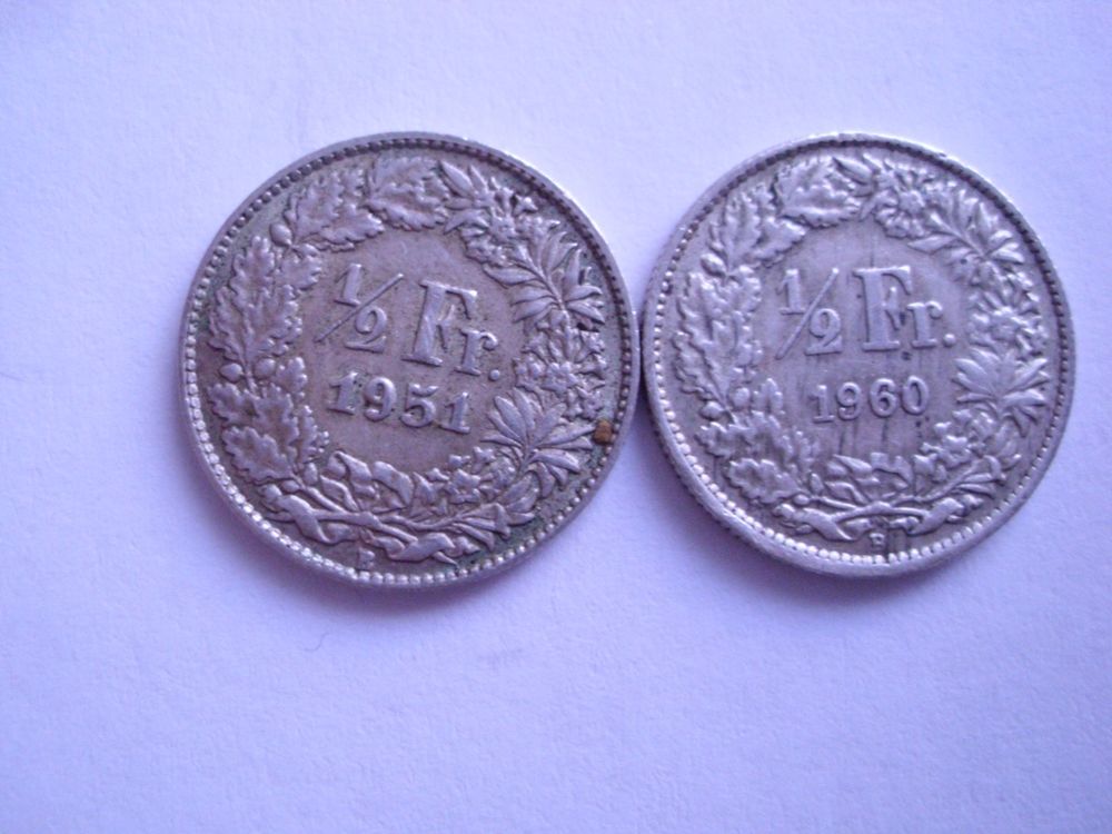 2 x 50 Rappen 1951/60 | Kaufen auf Ricardo