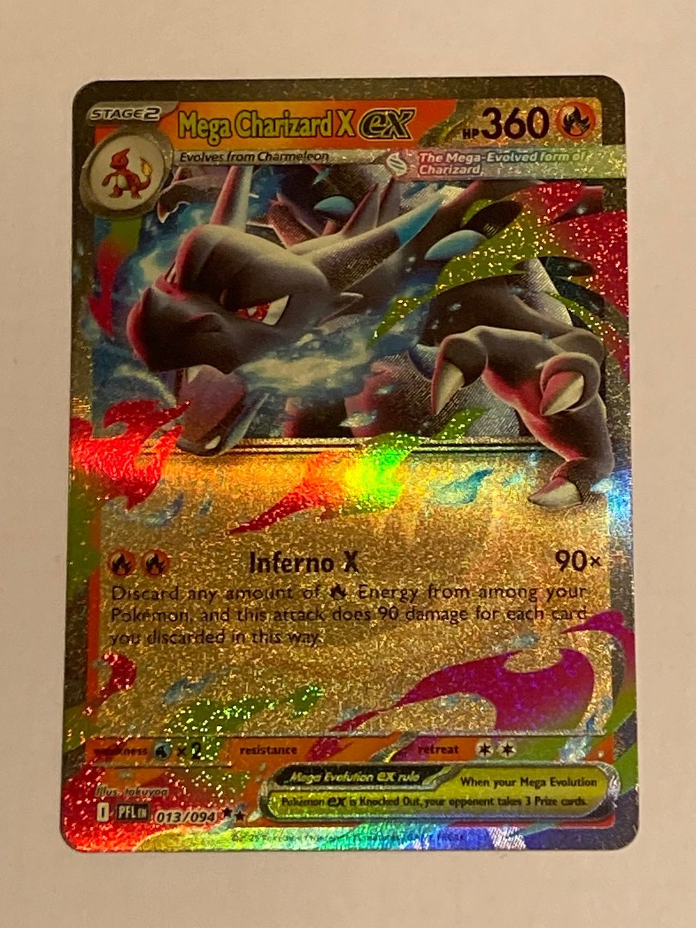 Pokemon PHANTASMAL FLAMES Mega Charizard X ex 013 / 094 🇬🇧 (Neu (gemäss ...