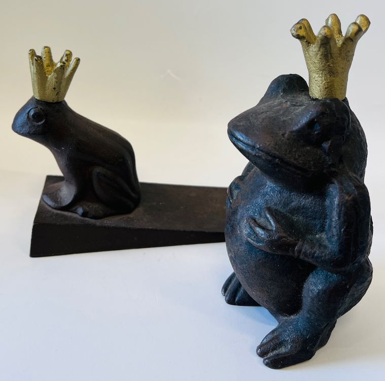 2 x König Frosch Skulptur aus Metal | Kaufen auf Ricardo