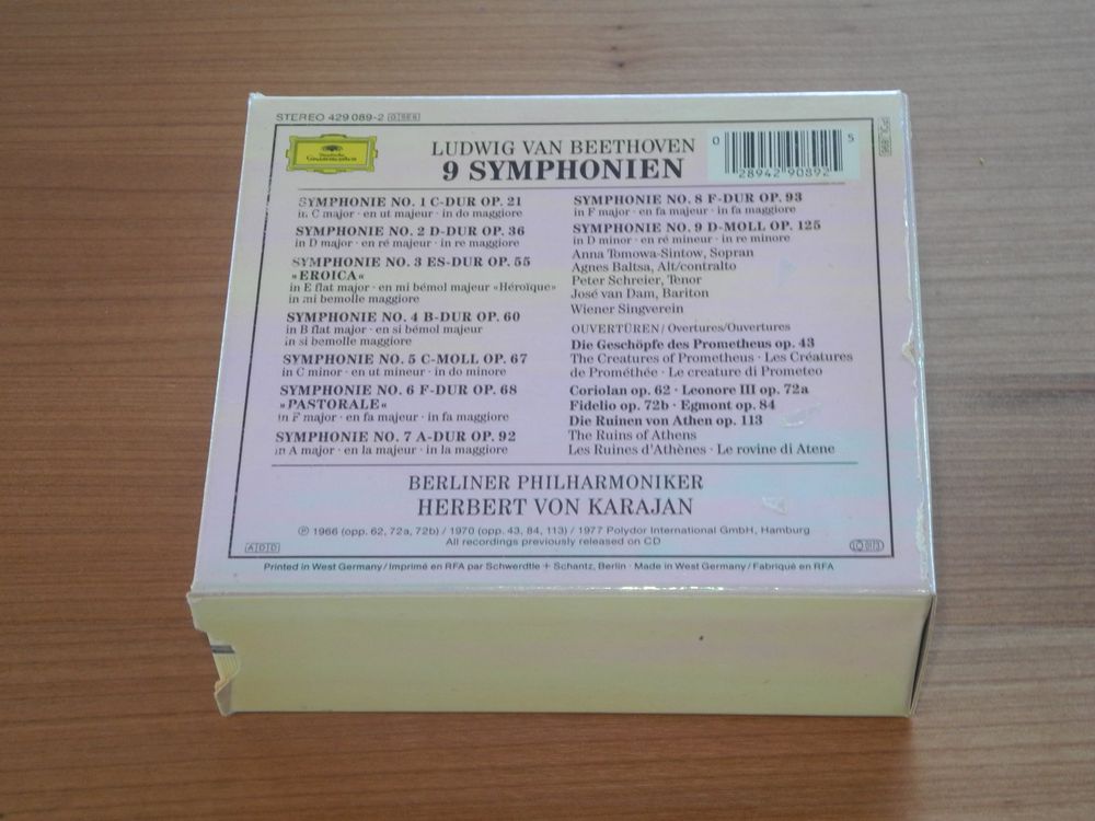 BEETHOVEN: ALLE SINFONIEN - KARAJAN - DGG 6 CDs (Gebraucht) in Fahrwangen für CHF 10 – mit ...