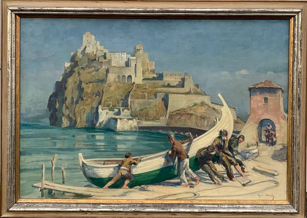 Grosses Gemälde Fischer mit Boote unleserlich Signiert (Gebraucht) in Root für CHF 100 – mit ...