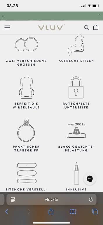 VLUV Sitzkissen PIL&PED SOVA Balancekissen (Gebraucht) in Allschwil für ...