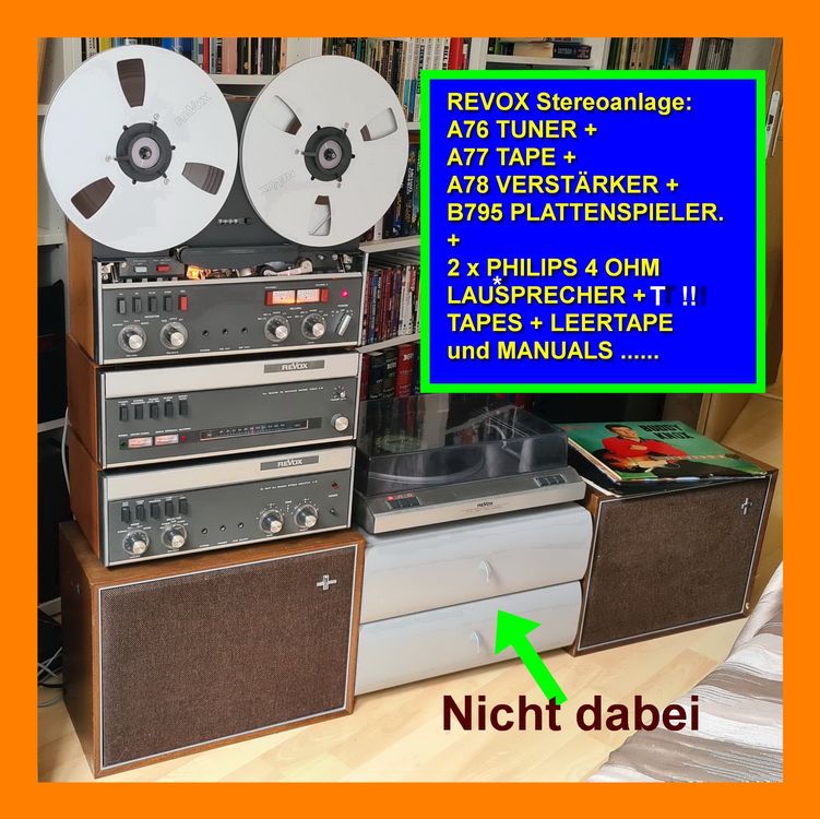 REVOX SYSTEM : A76 + A77 + A78 + B795 + 2 x LAUTSP + TAPE (Gebraucht) in Moosseedorf für CHF 490 ...