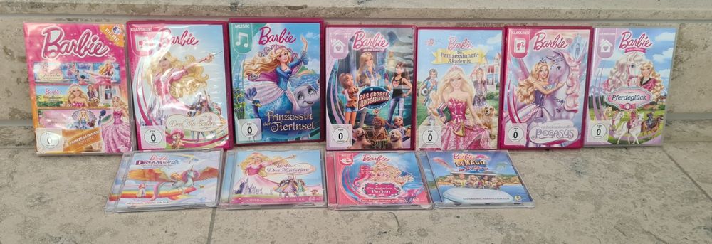 Barbie DVDs (7 Stk.) + CDs (4 Stk.) | Kaufen auf Ricardo